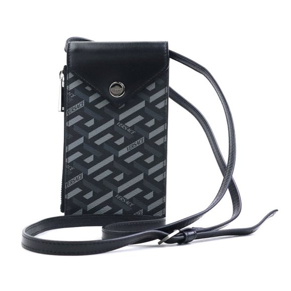 Versace | Bags | Versace Smartphone Casepouch In Coated Canvas Black ...